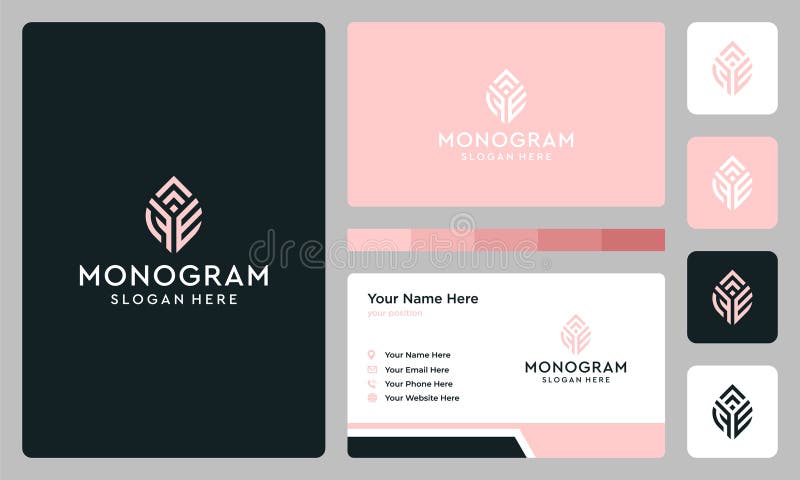 Initial and Growth Letter Monogram Logo. Vector Premium Stock Vector ...