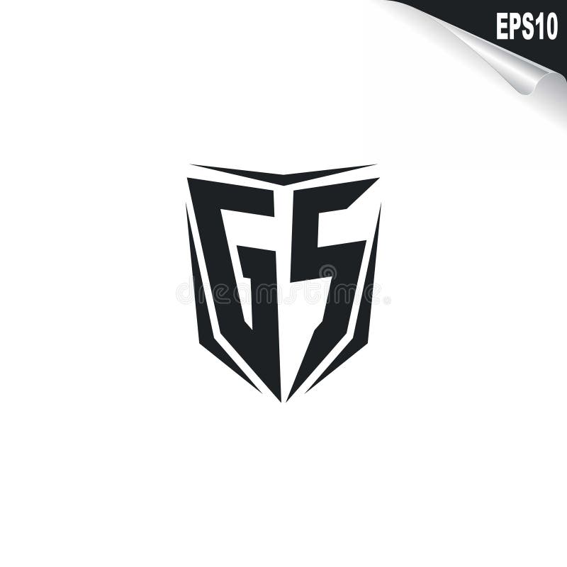 Initial GS Logo Design with Shield Style, Logo Business Branding Stock ...