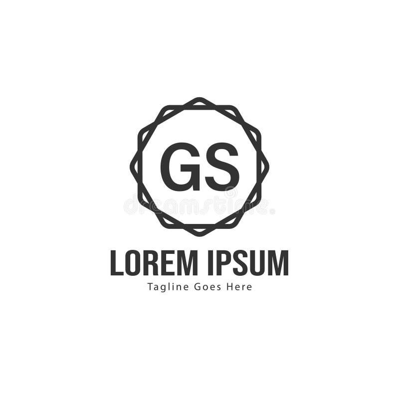Initial GS Logo Template with Modern Frame. Minimalist GS Letter Logo ...