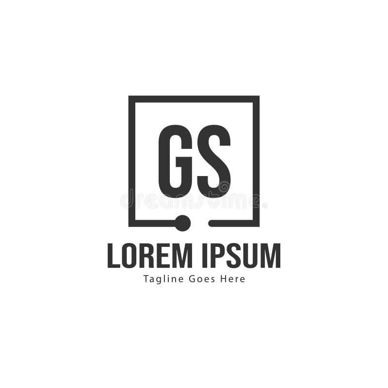 Initial GS Logo Template with Modern Frame. Minimalist GS Letter Logo ...