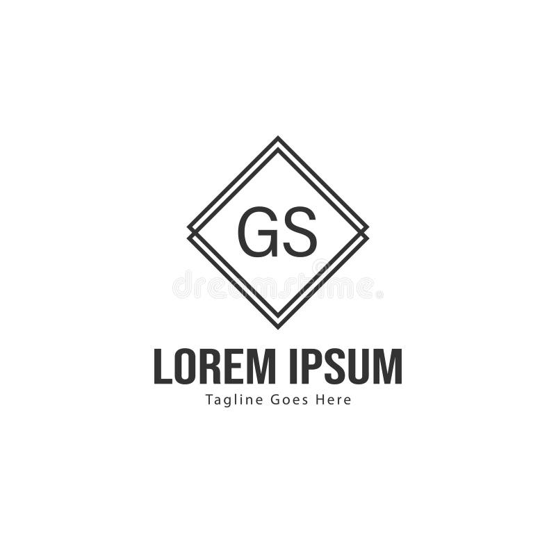 Initial GS Logo Template with Modern Frame. Minimalist GS Letter Logo ...