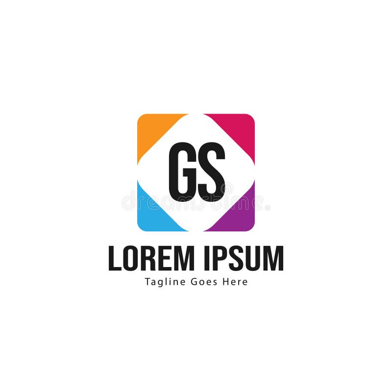 Initial GS Logo Template with Modern Frame. Minimalist GS Letter Logo ...