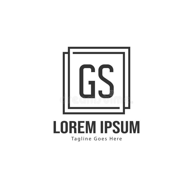 Initial GS Logo Template with Modern Frame. Minimalist GS Letter Logo ...