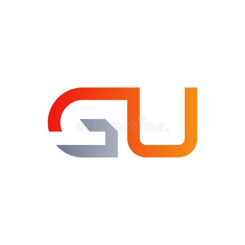 Initial GU Letter Logo with Creative Modern Business Typography Vector ...