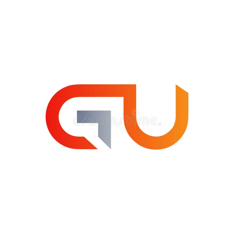 Initial GU Letter Logo with Creative Modern Business Typography Vector ...