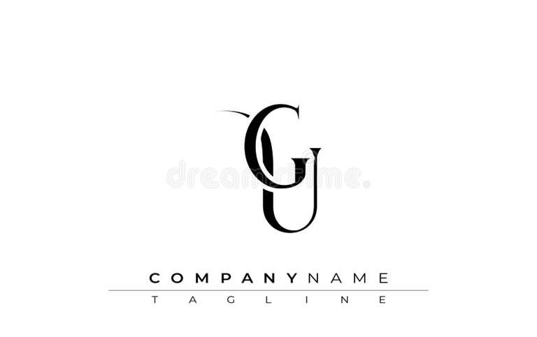 Initial GU Logo Design Vector Stock Vector - Illustration of identity ...