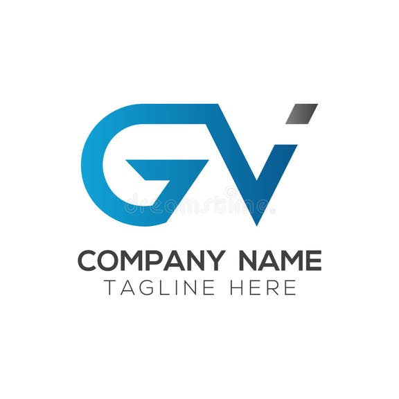 Initial GV Letter Logo with Creative Modern Business Typography Vector ...