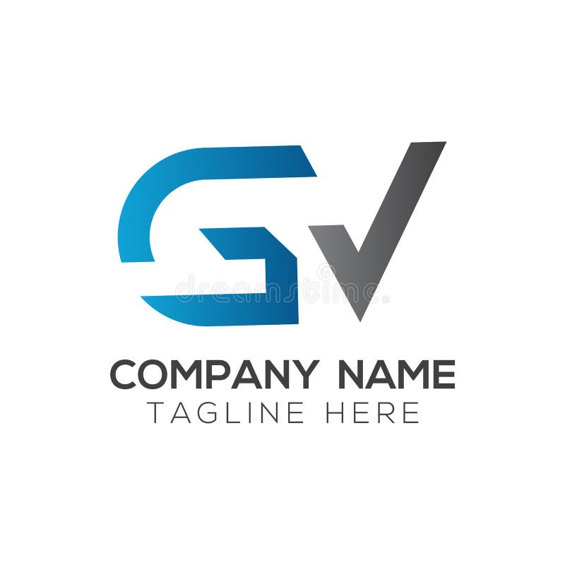 Initial GV Letter Logo with Creative Modern Business Typography Vector ...