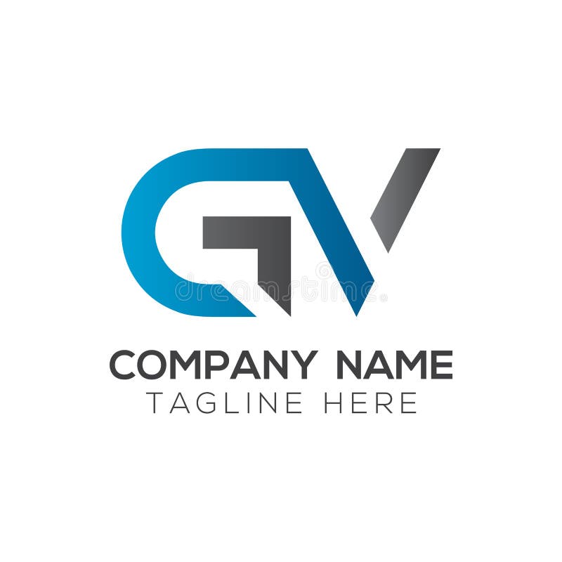 Initial GV Letter Logo with Creative Modern Business Typography Vector ...