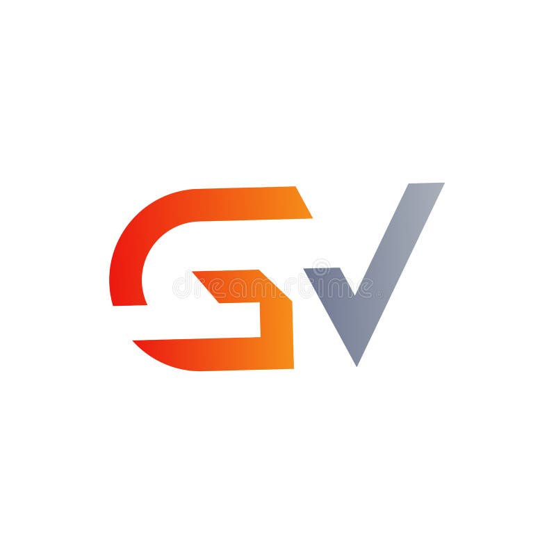 Initial GV Letter Logo with Creative Modern Business Typography Vector ...