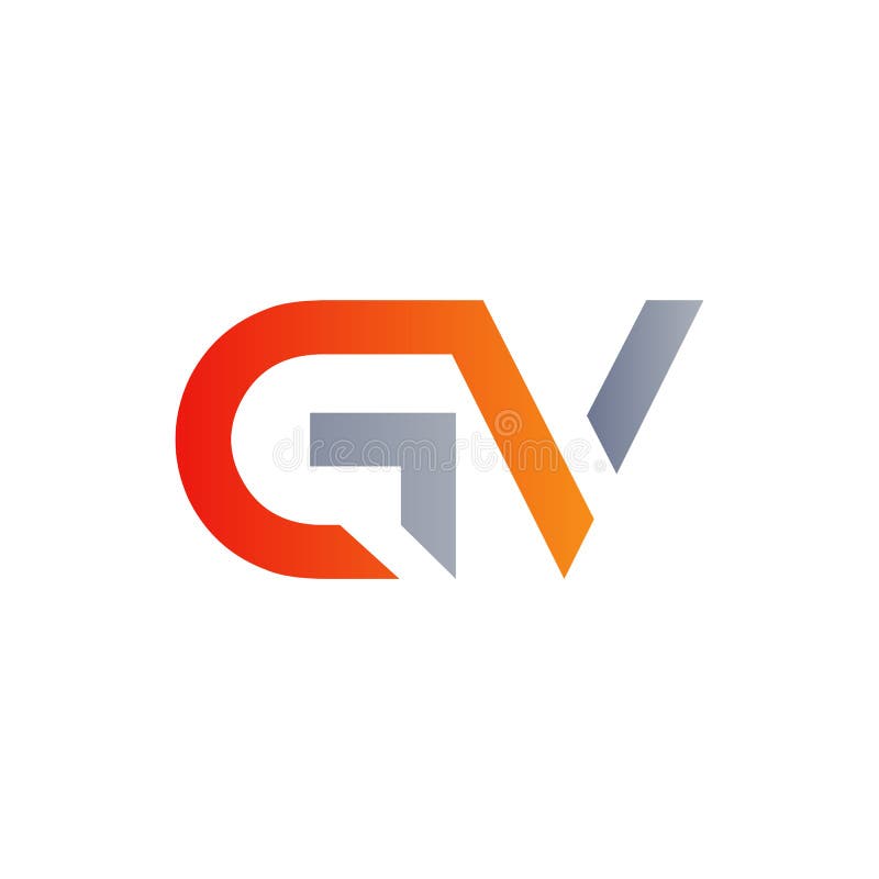 Initial GV Letter Logo with Creative Modern Business Typography Vector ...