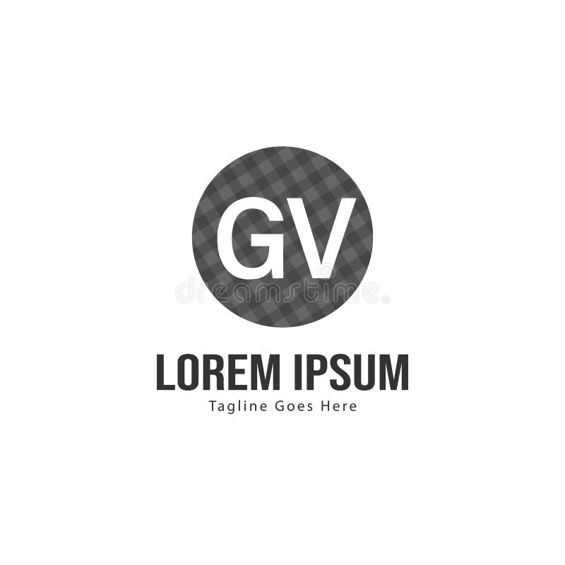 Initial GV Logo Template with Modern Frame. Minimalist GV Letter Logo ...