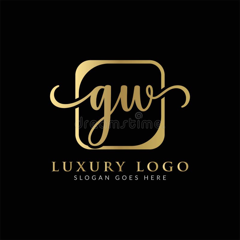 Initial GW Letter Logo Creative Modern Typography Vector Template ...