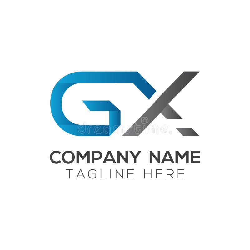 Initial GX Letter Logo with Creative Modern Business Typography Vector ...