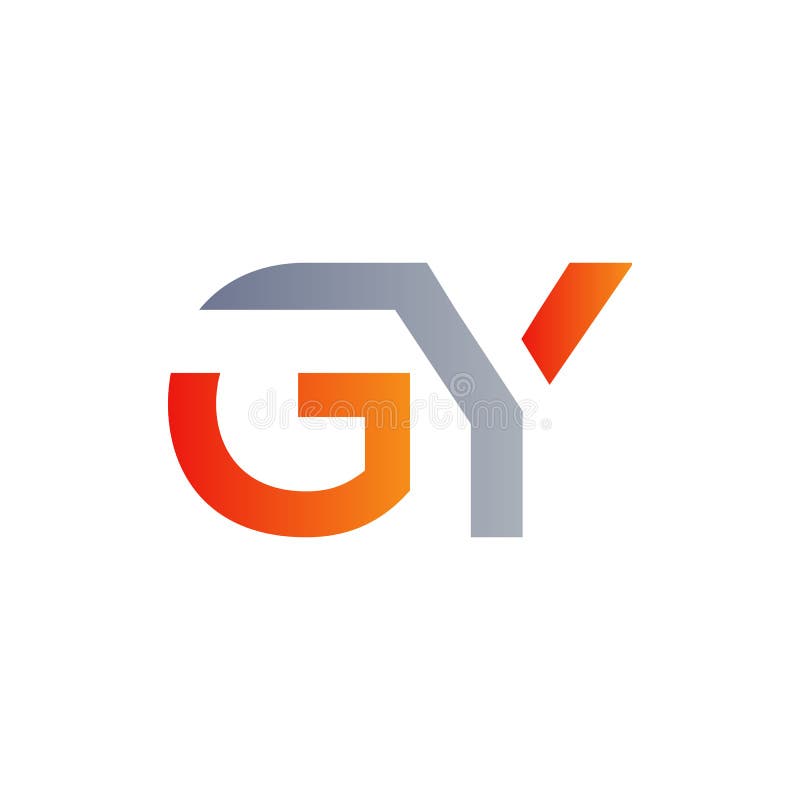 Initial GY Letter Logo with Creative Modern Business Typography Vector ...
