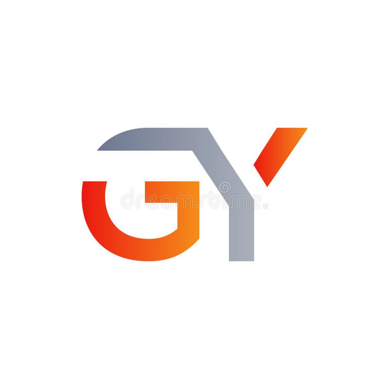 Initial GY Letter Logo with Creative Modern Business Typography Vector ...