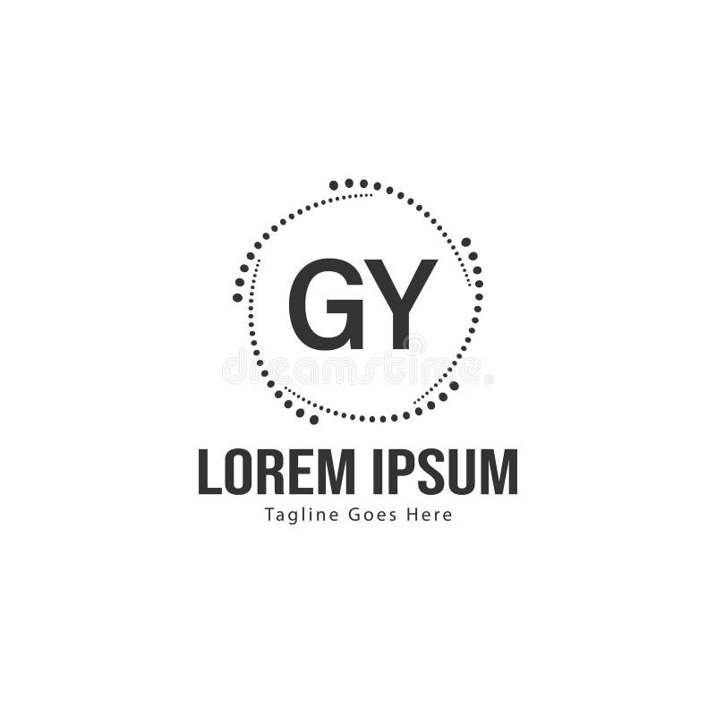Initial GY Logo Template with Modern Frame. Minimalist GY Letter Logo ...