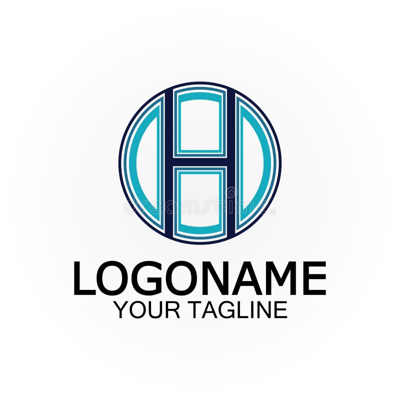 Initial H Letter Logo Design Vector Template Stock Vector ...