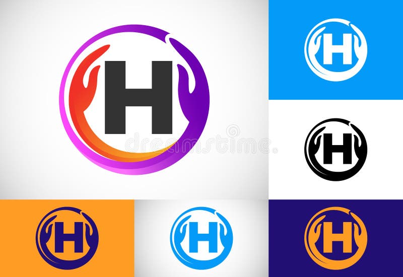 Letter H Hands Care Logo Vector Stock Illustrations – 8 Letter H Hands ...