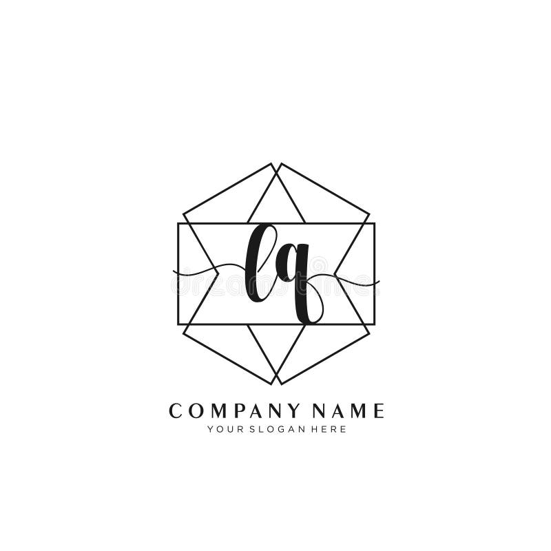 Initial Handwriting Logo Geometric Template Vector Stock Vector ... Initial Handwriting Logo Geometric Template Vector Stock Vector ...