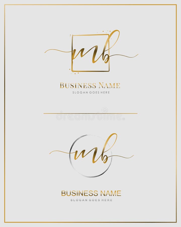 Initial M B MB Handwriting Logo Vector. Letter Handwritten Logo ...