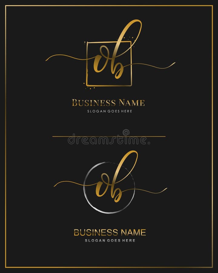 Letter OB Signature Logo Template Vector Stock Vector - Illustration of ...
