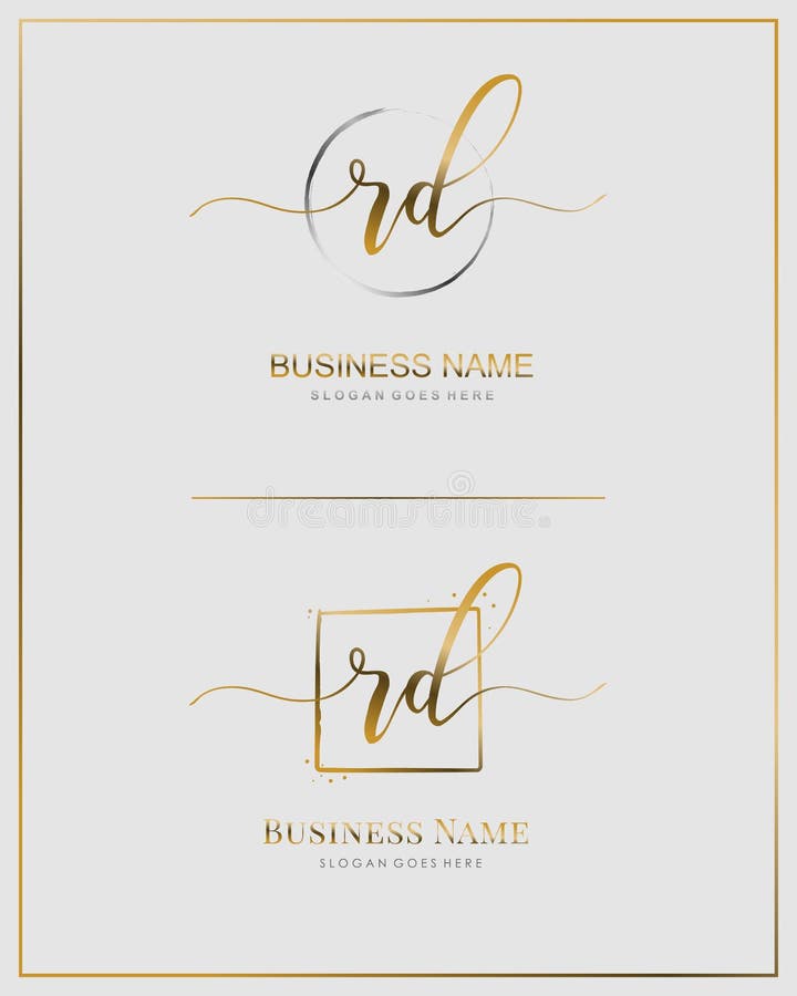 Initial R D RD Handwriting Logo Vector. Letter Handwritten Logo ...