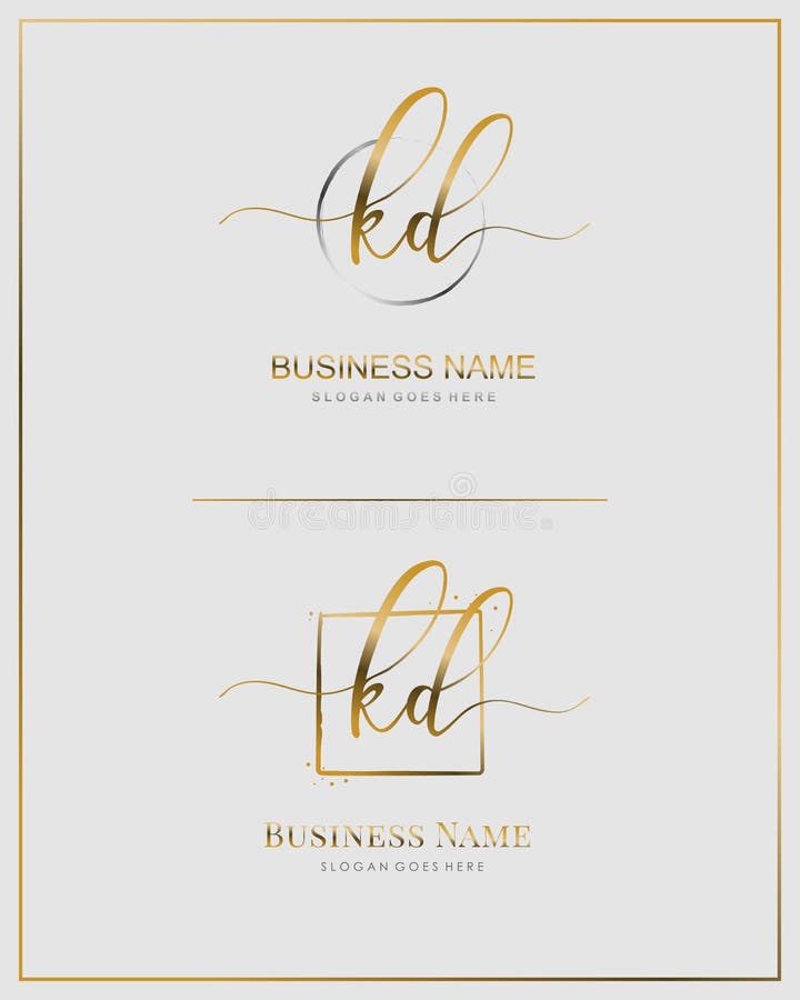 Initial K D KD Handwriting Logo Vector. Letter Handwritten Logo ...