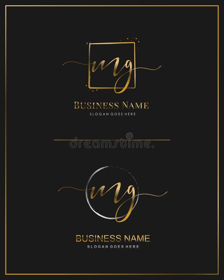 Initial M G MG Handwriting Logo Vector. Letter Handwritten Logo ...