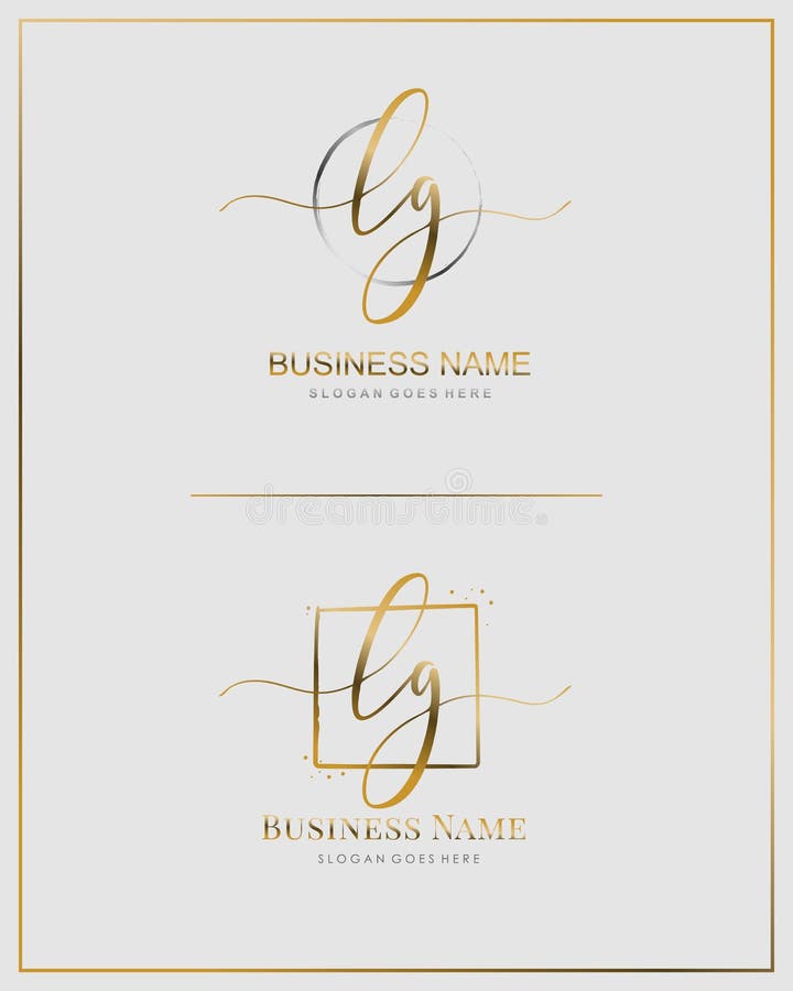 Initial L G LG Handwriting Logo Vector. Letter Handwritten Logo ...