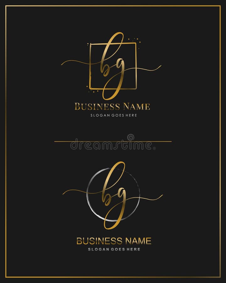 Initial B G BG Handwriting Logo Vector. Letter Handwritten Logo ...