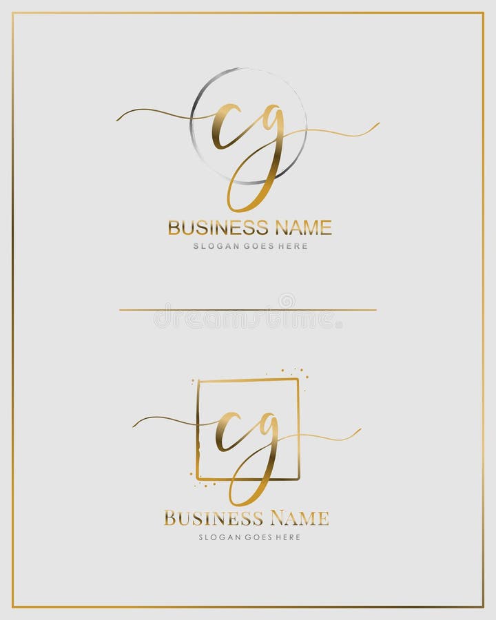 Initial C G CG Handwriting Logo Vector. Letter Handwritten Logo ...