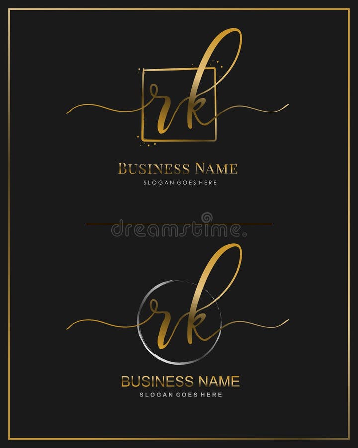 Initial R K RK Handwriting Logo Vector. Letter Handwritten Logo ...