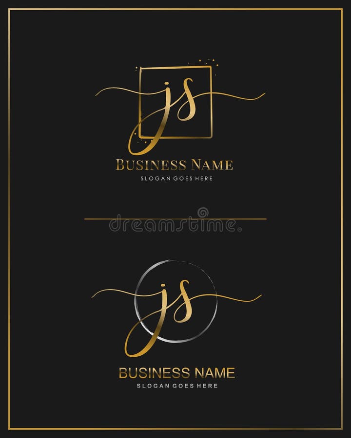 Initial Letter JS Minimalist Art Logo Vector Stock Vector ...