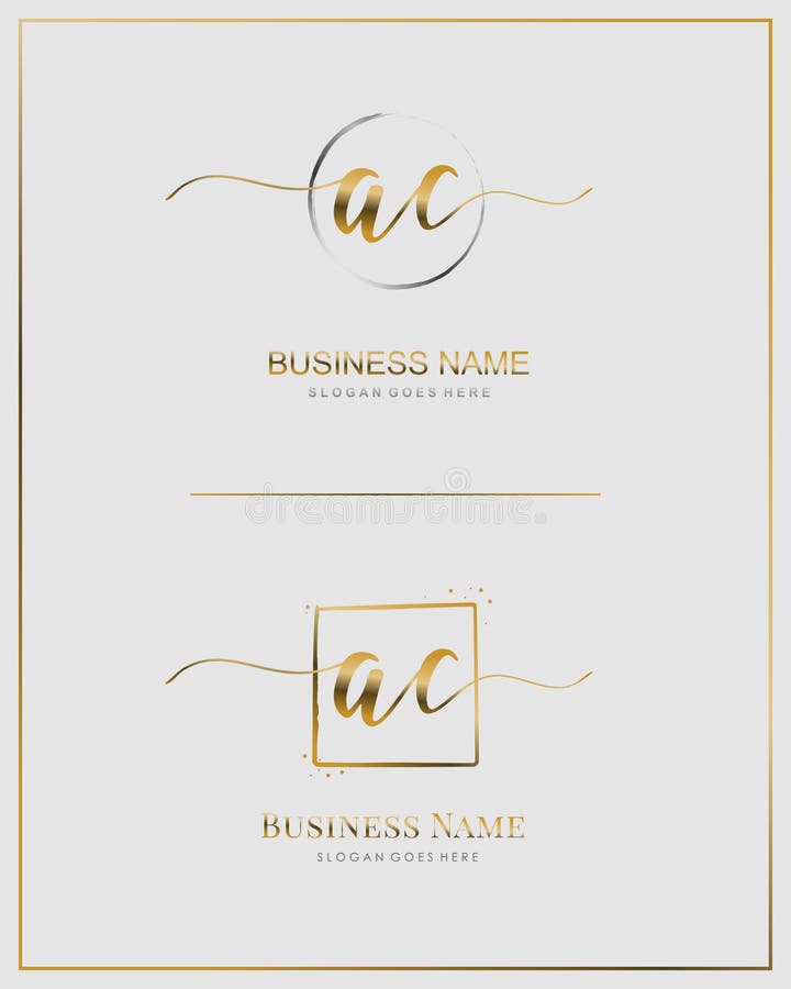 Initial a C AC Handwriting Logo Vector. Letter Handwritten Logo ...