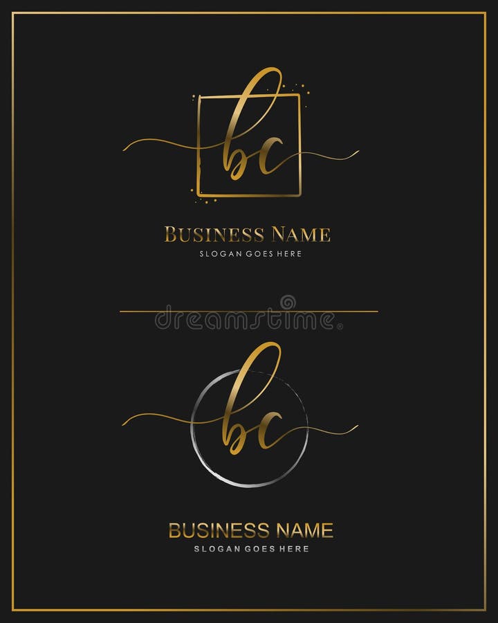 Initial B C BC Handwriting Logo Vector. Letter Handwritten Logo ...