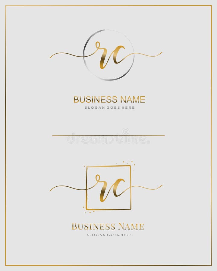 Initial R C RC Handwriting Logo Vector. Letter Handwritten Logo ...