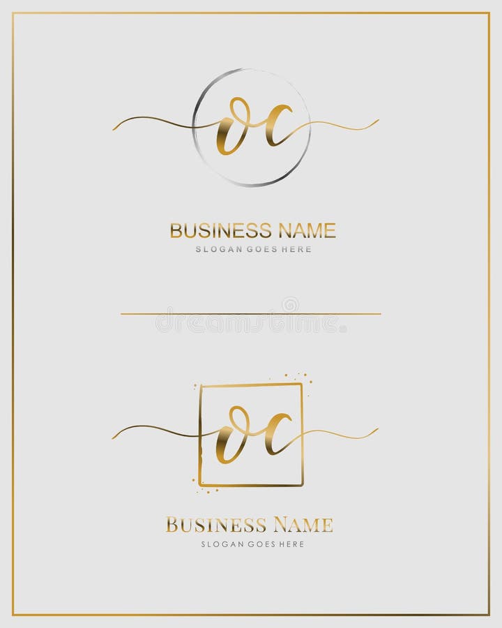 Initial O C OC Handwriting Logo Vector. Letter Handwritten Logo ...