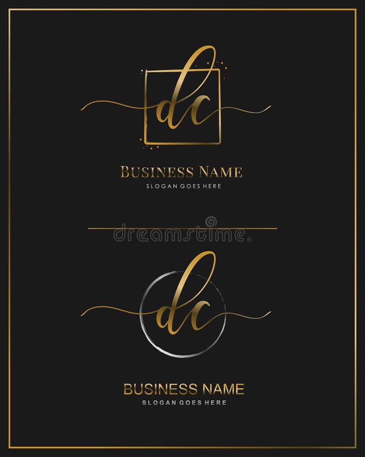 DC Initial Handwriting Signature Logo Template Vector. Stock Vector ...
