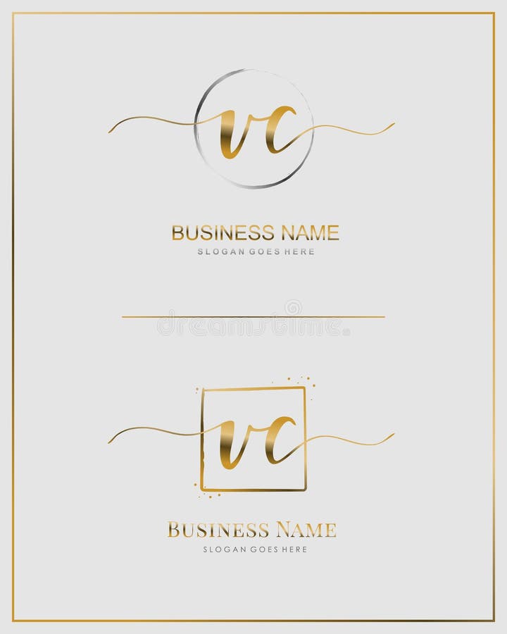 Initial V C VC Handwriting Logo Vector. Letter Handwritten Logo ...