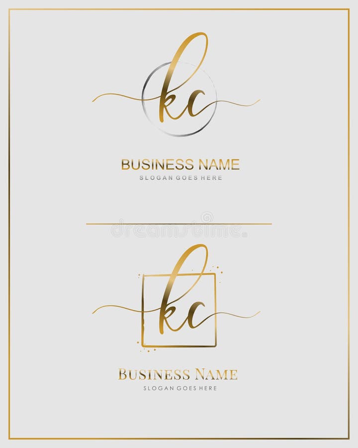 Initial K C KC Handwriting Logo Vector. Letter Handwritten Logo ...
