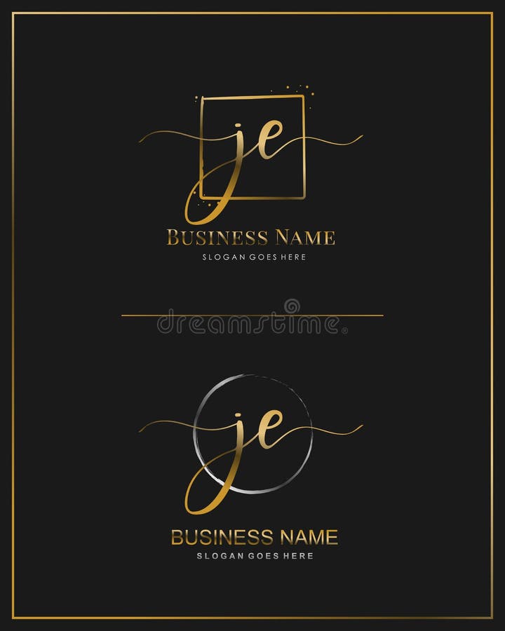 Initial J E JE Handwriting Logo Vector. Letter Handwritten Logo ...