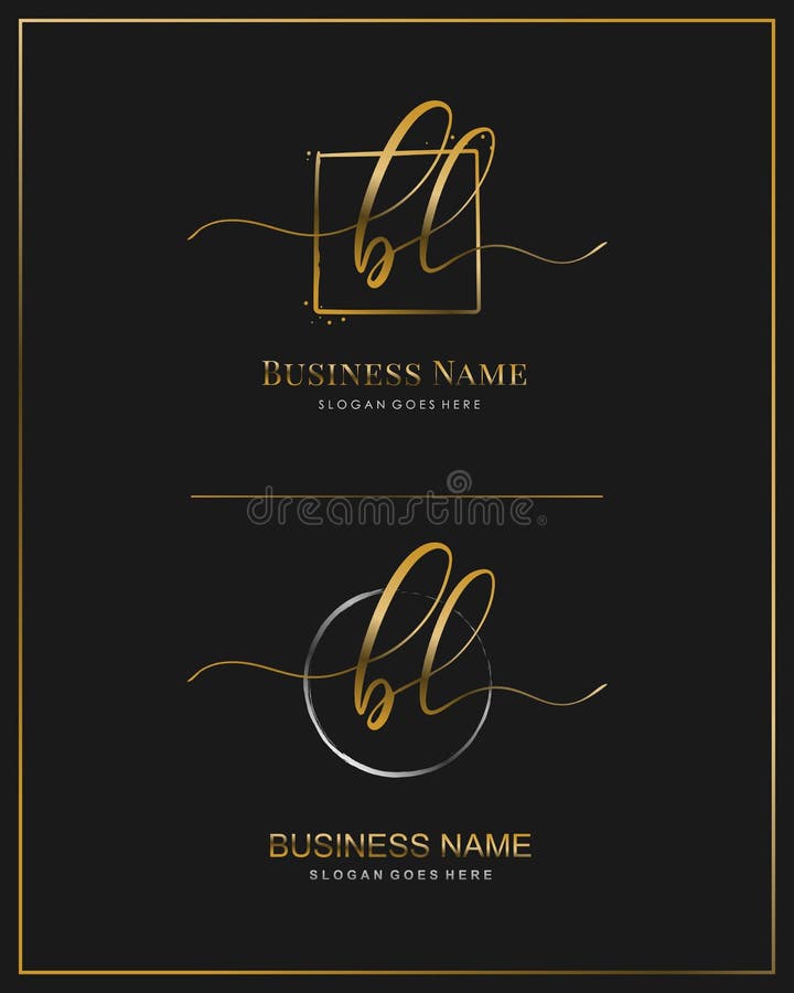 Initial B L BL Handwriting Logo Vector. Letter Handwritten Logo ...