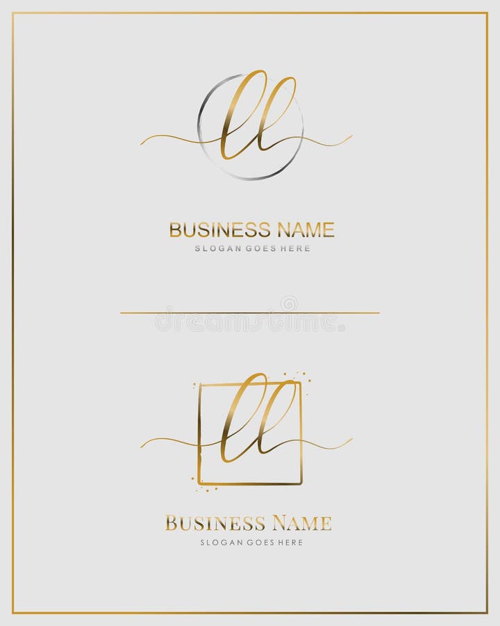 Initial L LL Handwriting Logo Vector. Letter Handwritten Logo Template ...