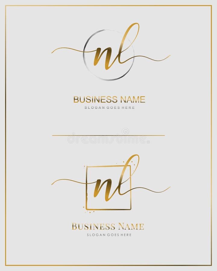 Initial N L NL Handwriting Logo Vector. Letter Handwritten Logo ...