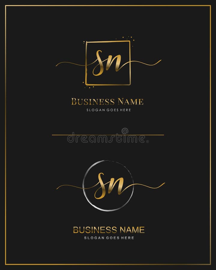 Letter Sn Gold Logo Stock Illustrations – 220 Letter Sn Gold Logo Stock ...