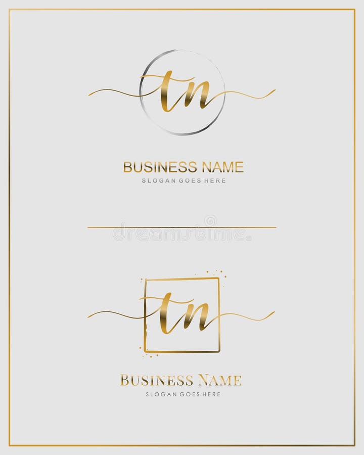 Initial T N TN Handwriting Logo Vector. Letter Handwritten Logo ...