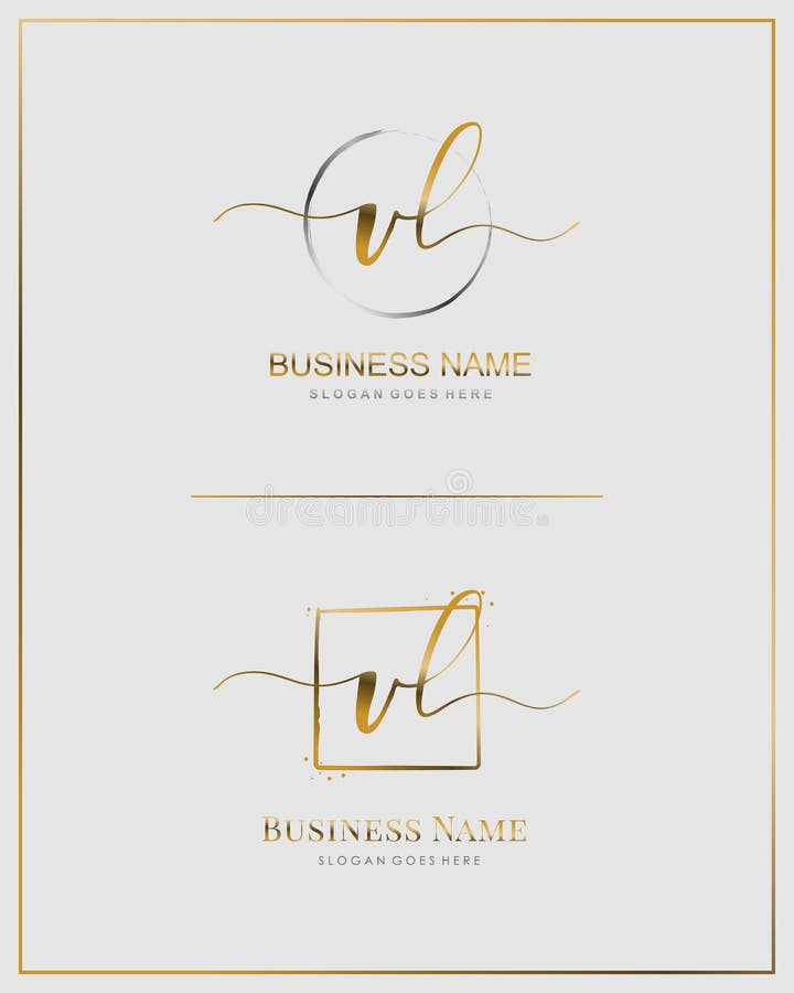 Initial V L VL Handwriting Logo Vector. Letter Handwritten Logo ...