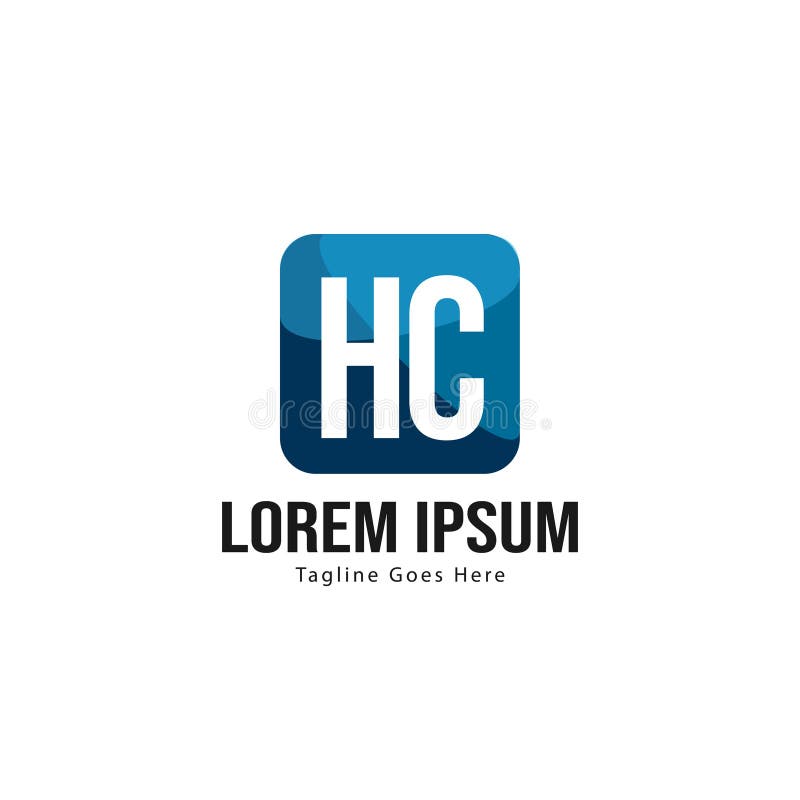 Initial HC Logo Template with Modern Frame. Minimalist HC Letter Logo ...