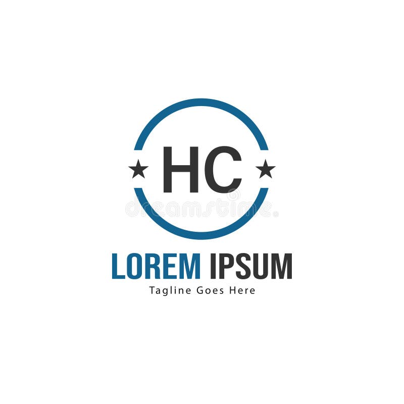 Initial HC Logo Template with Modern Frame. Minimalist HC Letter Logo ...